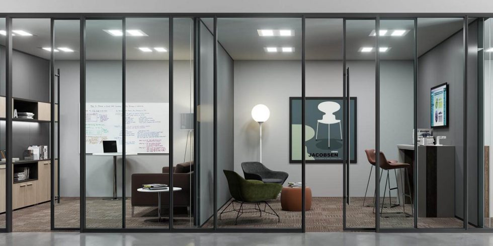 Bridge Double Glazed Glass Wall System by Transwall